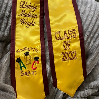 Graduation Pointed Stole / Preschool & Kindergarten / Personal Name ...