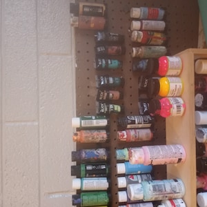 Hobby Storage 2 Oz Bottle Acrylic Paint Racks Holders for Peg Board - Etsy