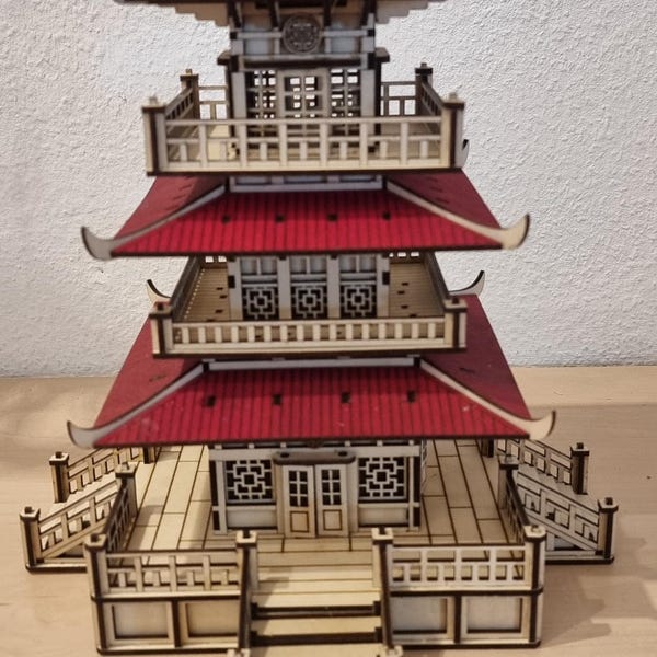 Asian Pagoda Laser Cut File: 28mm-32mm RPG Terrain (digital Download ...