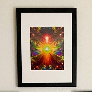 Abstract Spiritual Art, Reiki Wall Decor, Chakra Energy Art light Being ...