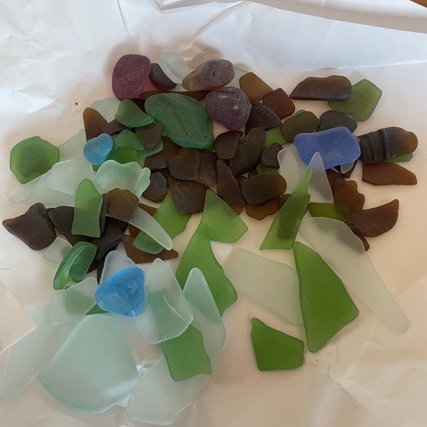Large Sea Glass Beach Glass Ocean Tumbled Sea Glass Frosty Sea Glass ...