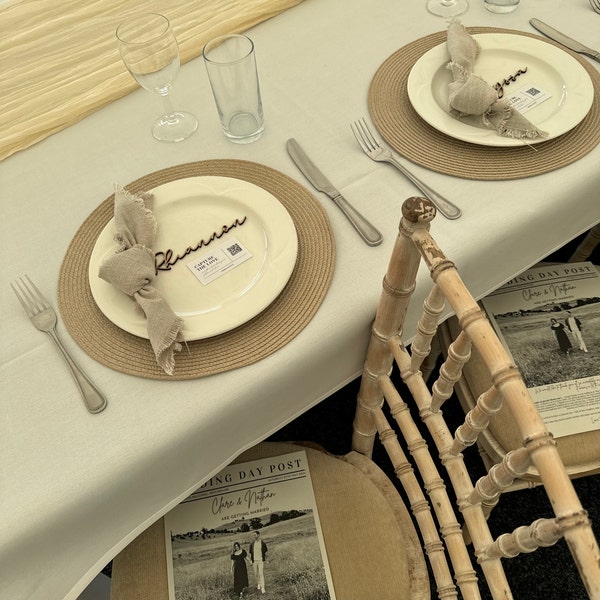 Rustic Laser Cut 3mm MDF Wedding Place Names | Table Names | Place ...