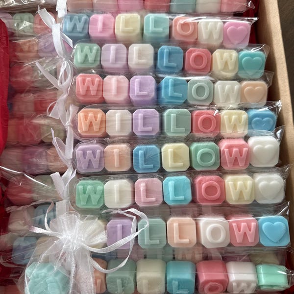 Pastel Colour Letters Soap, Personalized Baby Name Soap, Baptism ...