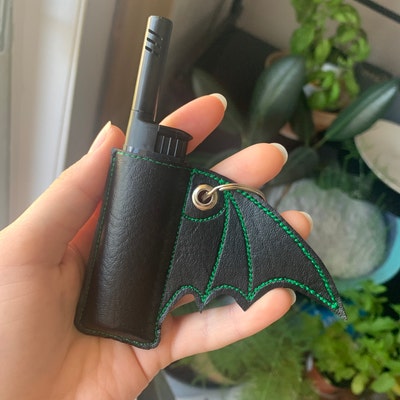 Bat Crazy Vegan Vinyl Faux Leather Black Demon Wing Lighter Case ...