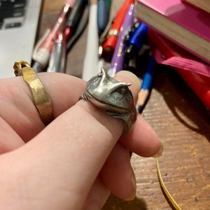 Hand Sculpted Inverted Pentagram Hand Pendant : Oxidized Alpaca Silver ...