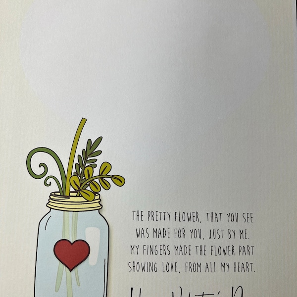 Handprint Flower Jar / Happy Valentine's Day / Handprint DIY Craft Art ...