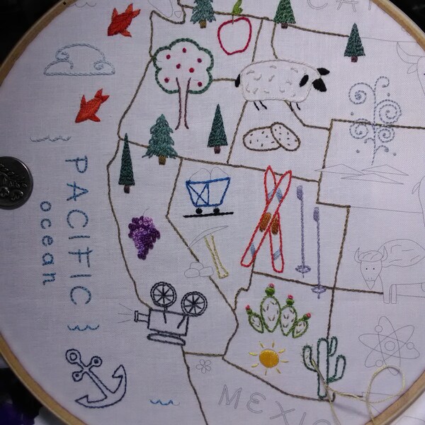 USA Map Pattern on Fabric - Etsy