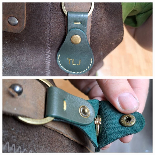 Handmade Real Leather Coin Holder Key Ring One Pound/euro Key Fob for ...