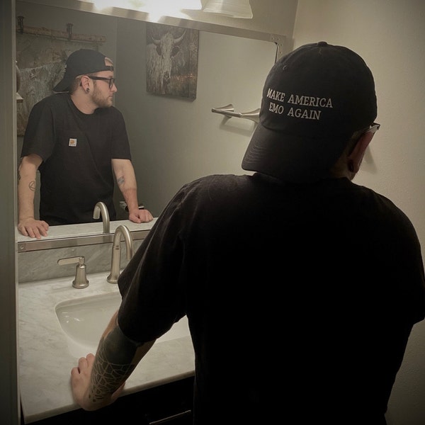 Make America Emo Again Hat Embroidered Baseball Dad Cap MAGA Hat, Emo ...