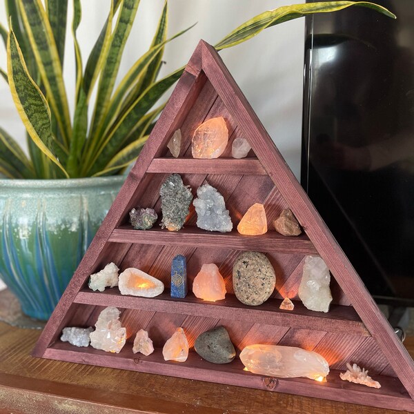 Lighted Triangle Display Shelf - Etsy