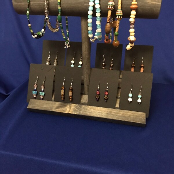 Elevated Earring Card Display With Bracelet Bar / Earring Card Holder ...