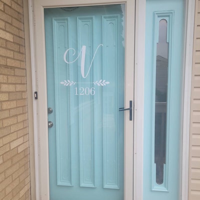 Front Door Decal 4 personalized Storm Door Decal-family Monogram-front ...