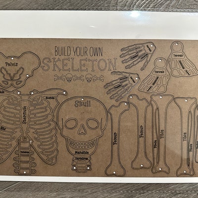 Build Your Own Skeleton Laser Cut Digital File Cute Halloween DIY ...