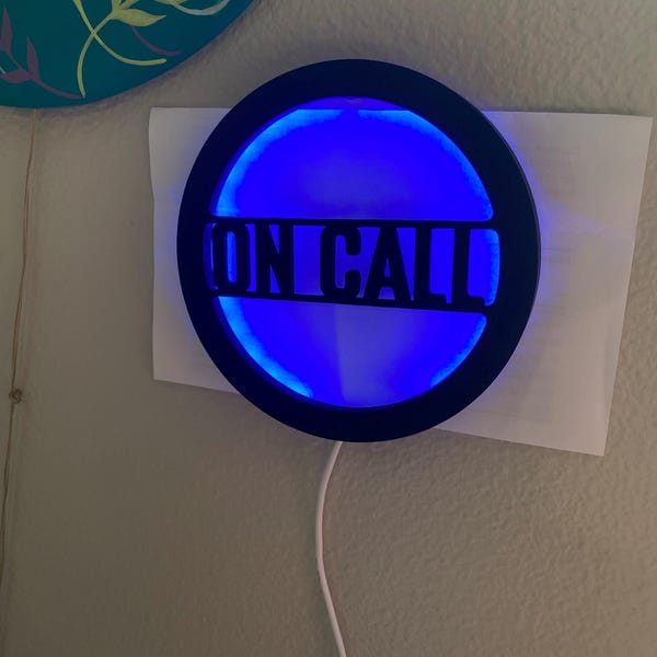 3" Busy Work Indicator on Call Light Sign - USB Powered With Switch - Etsy