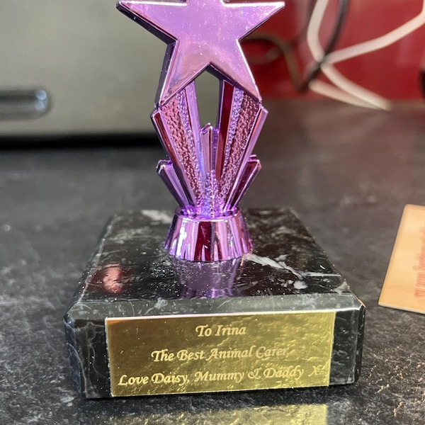 Personalised Engraved Trophy Plate, Metal Engraved Plate Personalised ...