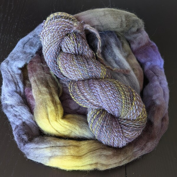 Ecru Romney Combed Top, Wool for Dyeing, Spinning, and Felting, 4 ...