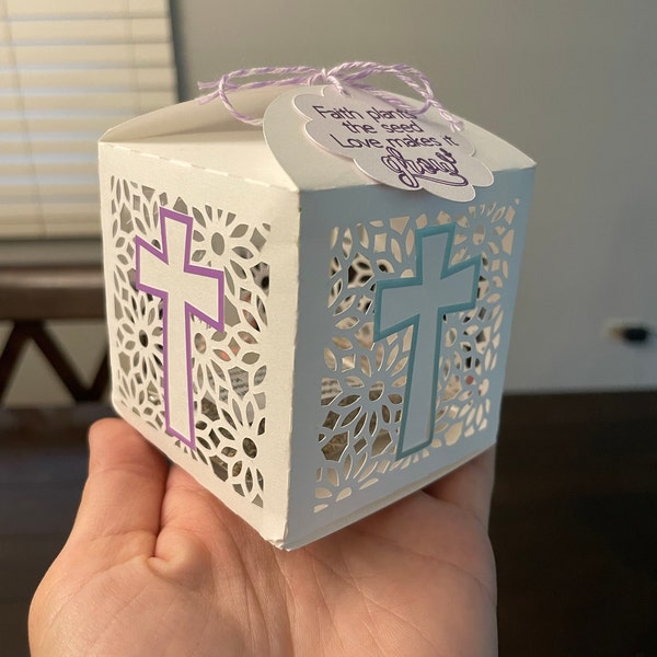 RELIGIOUS BOX. SVG Templates. Favor Box. Flowers Design. Dxf ...