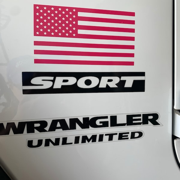 American Flag Decal Pair, Car Decals, Flag Decal, Patriotic Decal ...