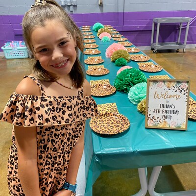 Editable Leopard Print Party Welcome Sign Jungle Birthday Party Welcome ...