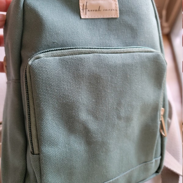 Vanie Canvas Backpack | Mini Backpack for Women | Backpack Purse ...