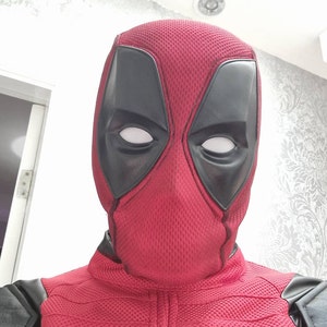 Deadpool Costume Cosplay Mask Halfshell Magnetic Eyes - Etsy