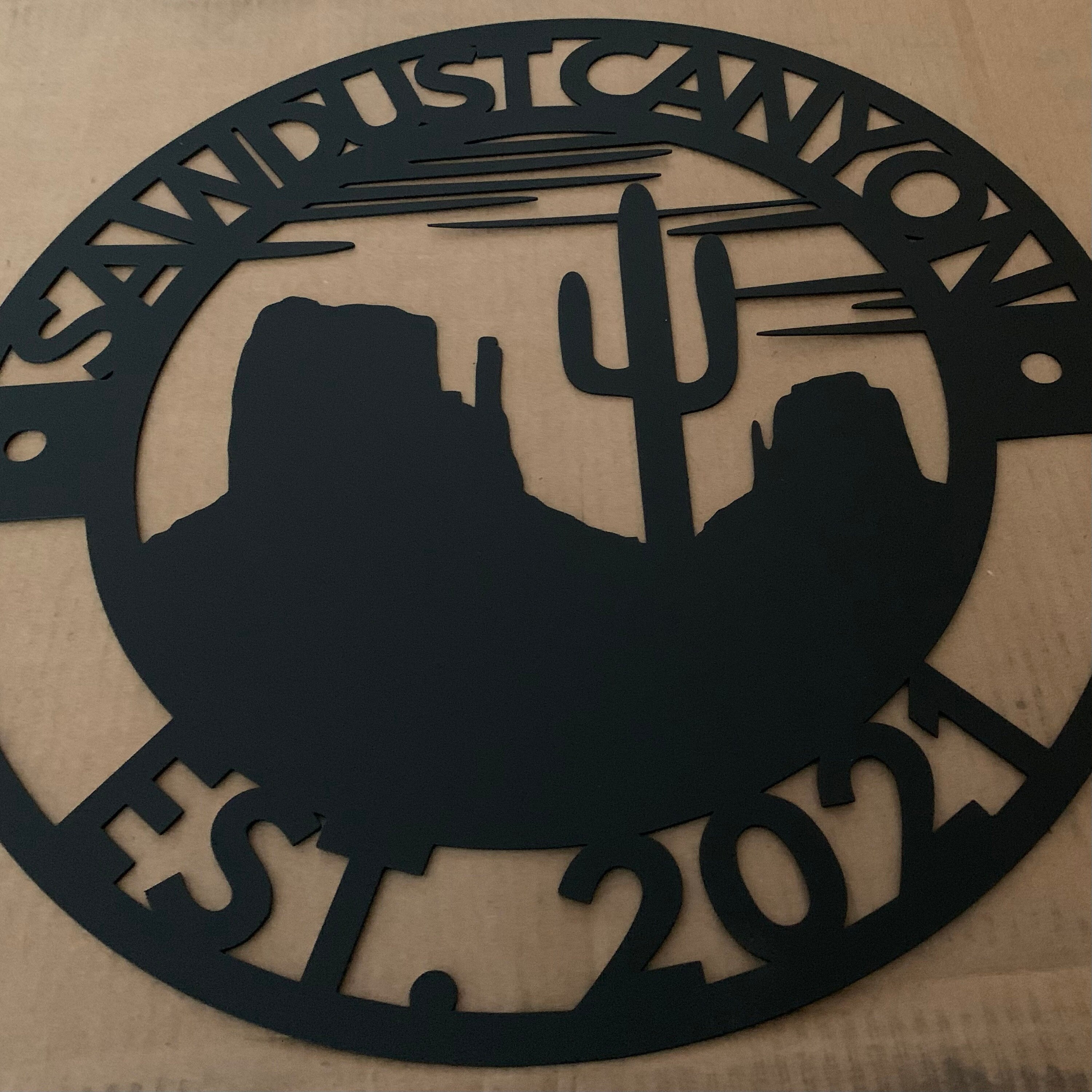 Personalized Western Theme Sign, Custom Cactus Sign, Cactus Desert ...