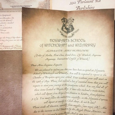 Personalised Wizard Acceptance Letter Bundle Magical Letter - Etsy UK