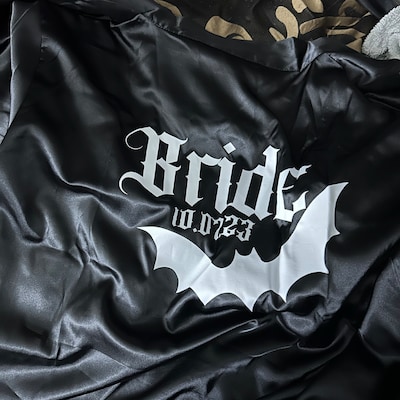 Bridal Bats Robe Bridesmaid Robes Gothic Bridal Partygothic - Etsy