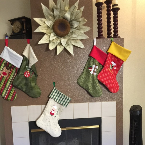 Christmas Stocking Pattern PDF, 4 Sizes and Applique Templates Included ...