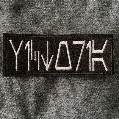 Personalised Custom Sci Fi Themed Aurebesh Font Embroidered Felt Name Patch Upper & Lower Case ...