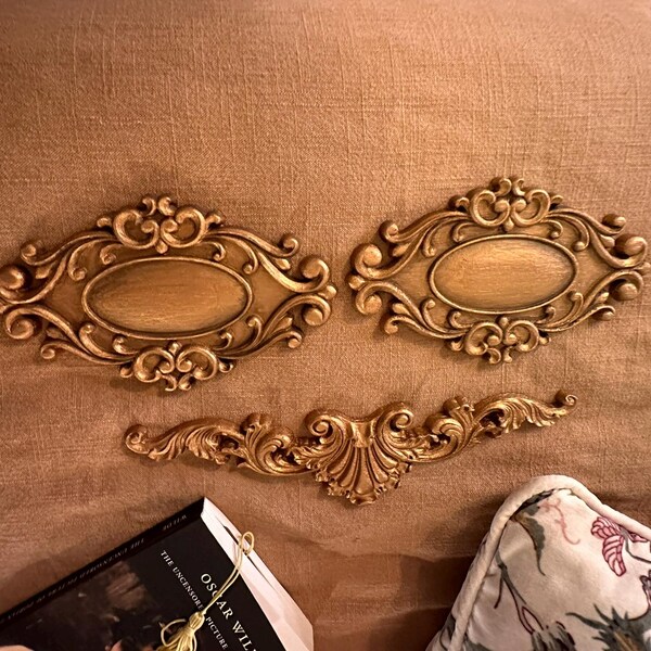 Swirly Ornate Wood Onlay for Fireplace, Wood Pediment for Headboard ...