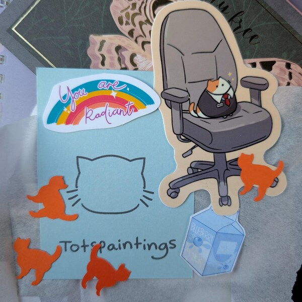 Boss Kitty Sticker / Cat Sticker / Vinyl Sticker / Journaling ...