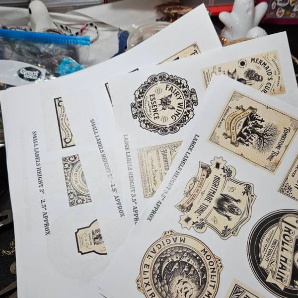 Fall Labels Printable,vintage Pumpkin Lables,autumn Labels Printable ...