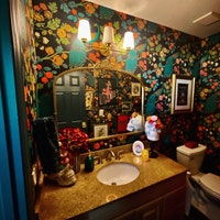 Bold Floral Wallpaper Bright Blooms Painted Floral by - Etsy