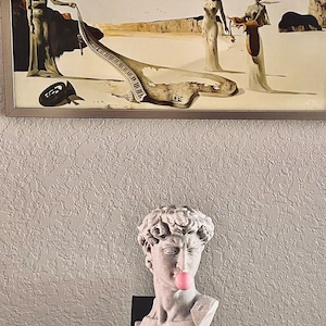 Michelangelo's David Bust With Gum David With Gum Pop Art - Etsy