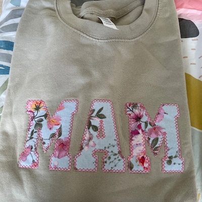 Mama Embroidered Baby Clothes Keepsake Applique Sweatshirt Mama ...