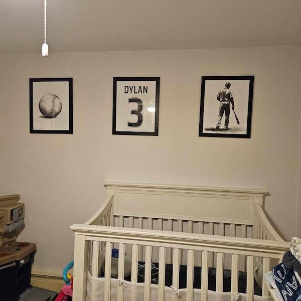 Custom Baseball Poster, Personalized Baseball Jersey, Baseball Print ...