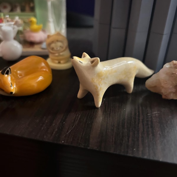 Handmade Ceramic Arctic Fox - Etsy
