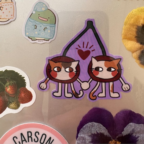 Fruit Cat Stickers | Aesthetic Cute Stickers + Sticker Pack - Etsy