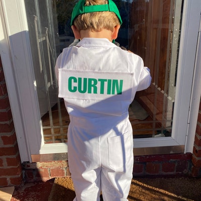 Golf Caddie Uniform Name Badge for Back of Caddy Bib White Tiger Woods ...