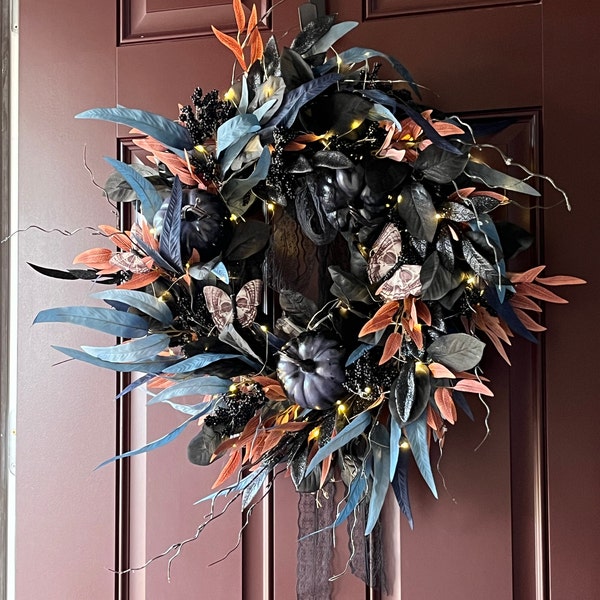 Neutral Fall Sunflower Wreath for Door, Wildflower Wreath, Cream and ...