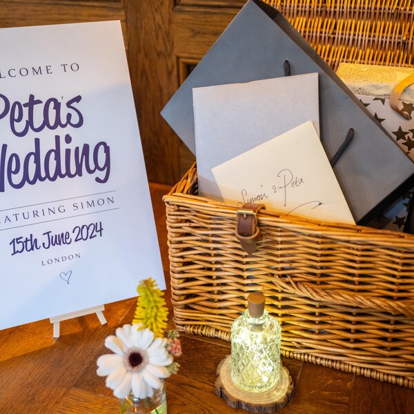 Personalised Wedding Welcome Sign: Featuring the Groom - Etsy