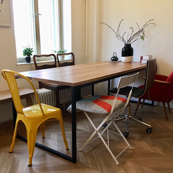 Steel Frame Dining Table BASIC NIO II, Modern Industrial Table, Table ...