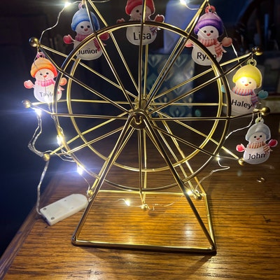 Personalized Snowman Ferris Wheel/custom Name Night Light/christmas ...