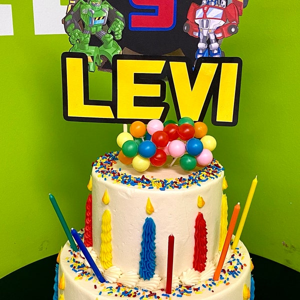 Transformers Cake Topper, Rescue Bots Cake Topper, Transformers ...