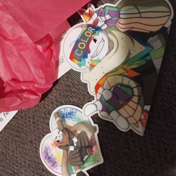 Fresh Ink Sans Undertale AU Vinyl Peeker Sticker - Etsy