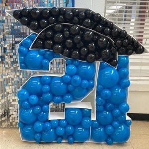 1ft-7ft Mosaic 21 Graduation Hat From Balloons PDF Files - Etsy