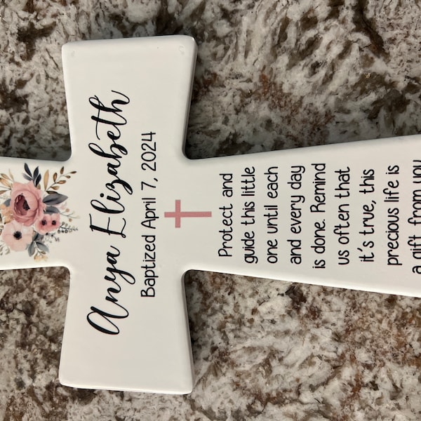 Dedication Cross Gift, Unique Dedication Gift, Dedication Gift Girl ...