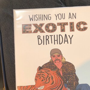 Joe Exotic Birthday Card Tiger King Birthday Card Carole | Etsy