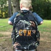 Monogram Backpack Black and White Sadie or Pink and White Sadie Set ...
